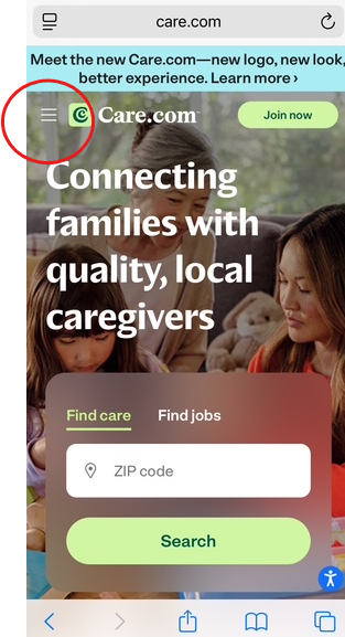 How do I sign in to my Care.com account?